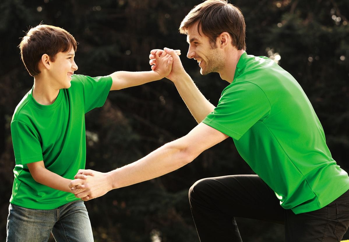 Bocini CT1208 Kids Plain Breezeway Micromesh Tee